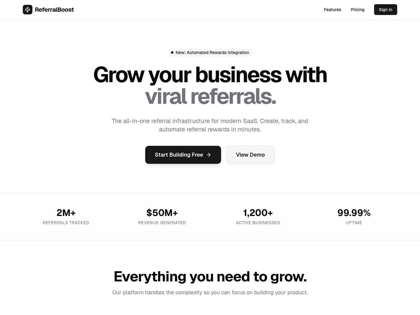 ReferralBoost Platform