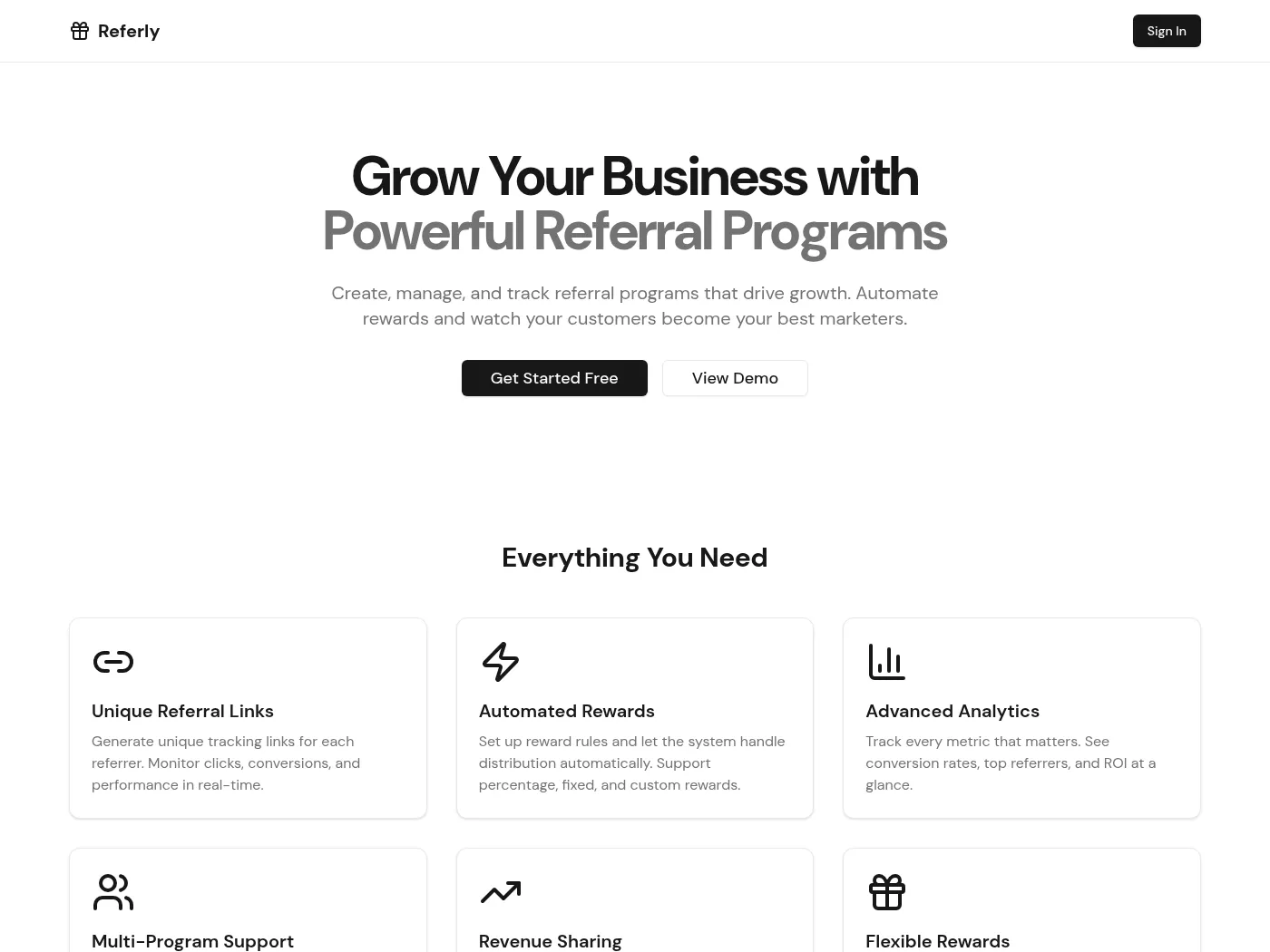Referly SaaS Platform