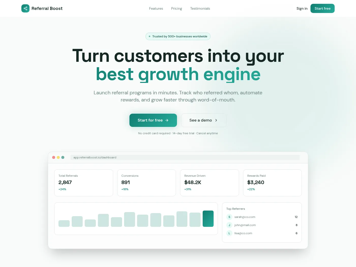 Referral Boost SaaS
