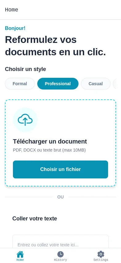 Reformulateur Mobile Gratuit