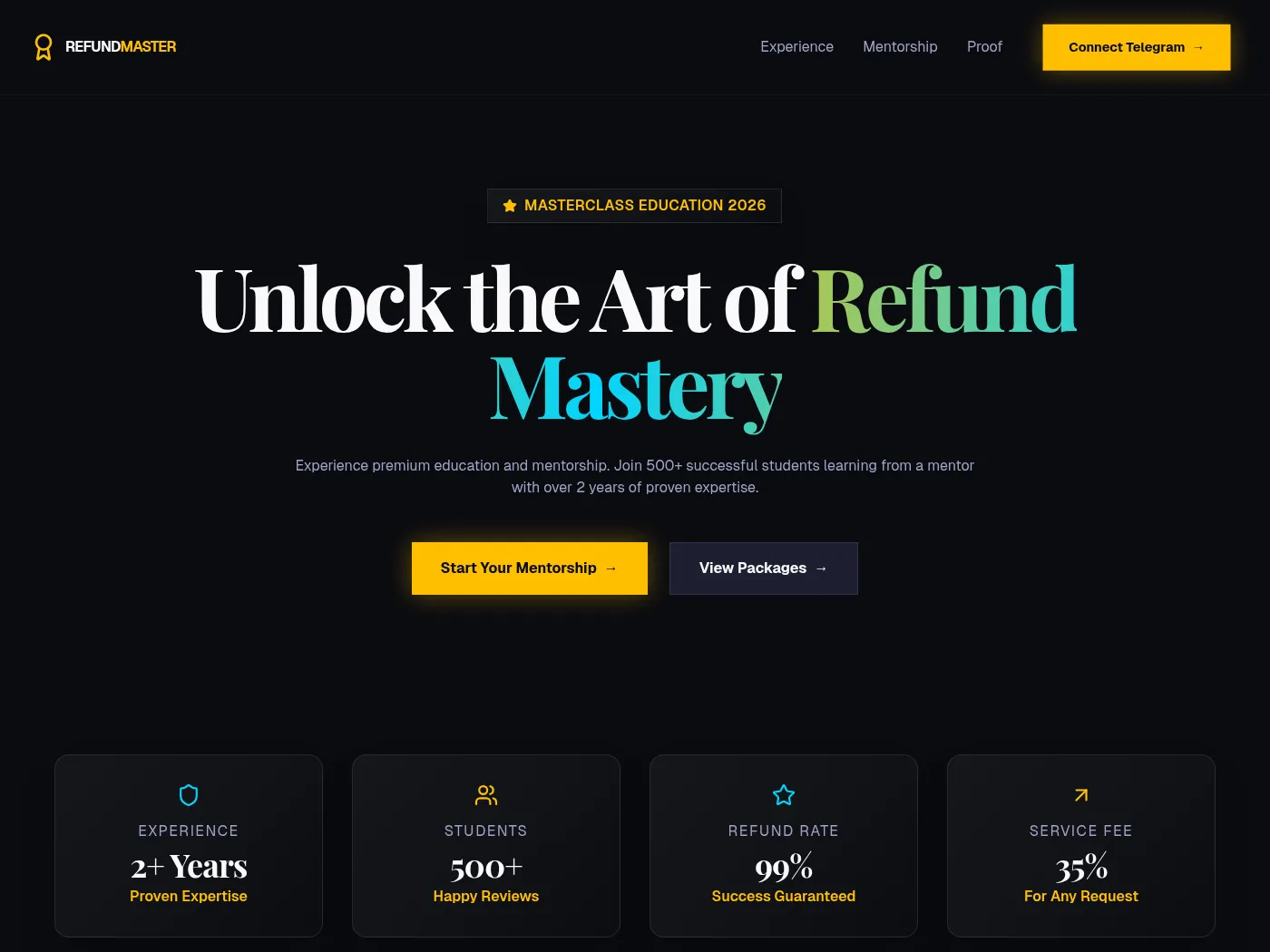 Refund Masterclass Site