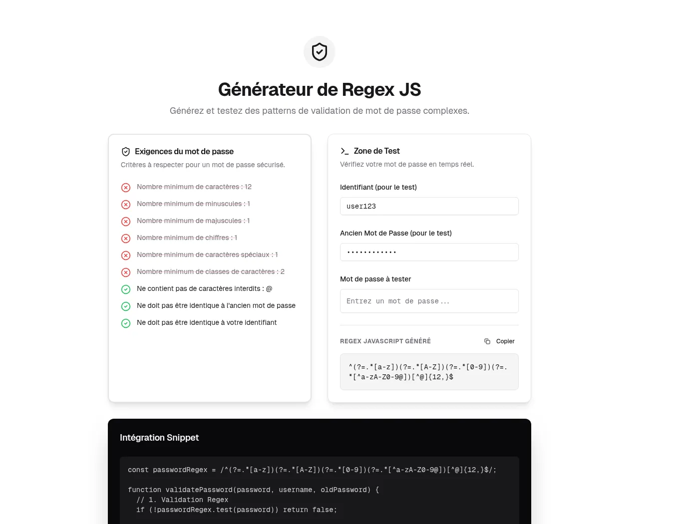 Regex Generator JS