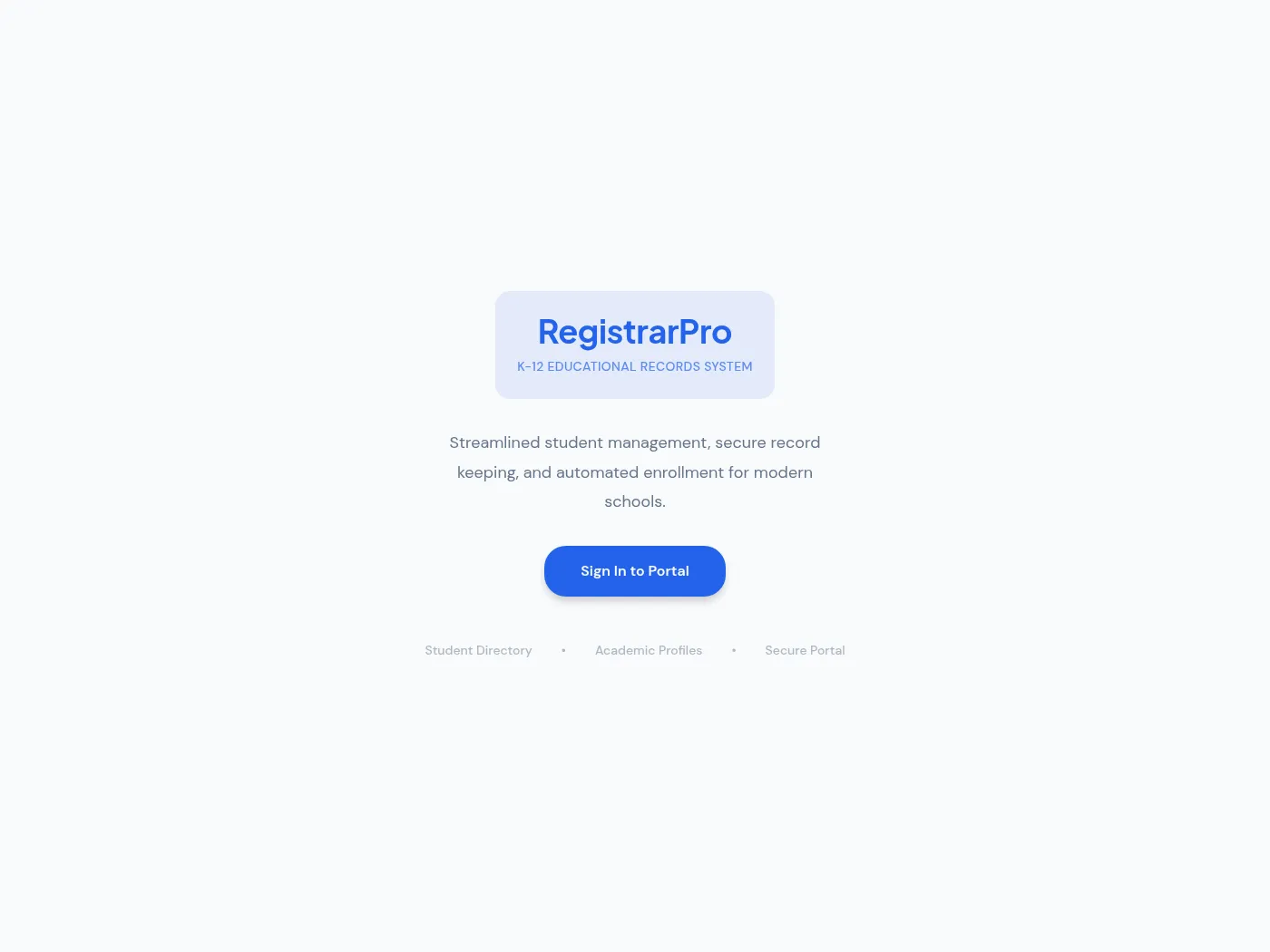 RegistrarPro Dashboard