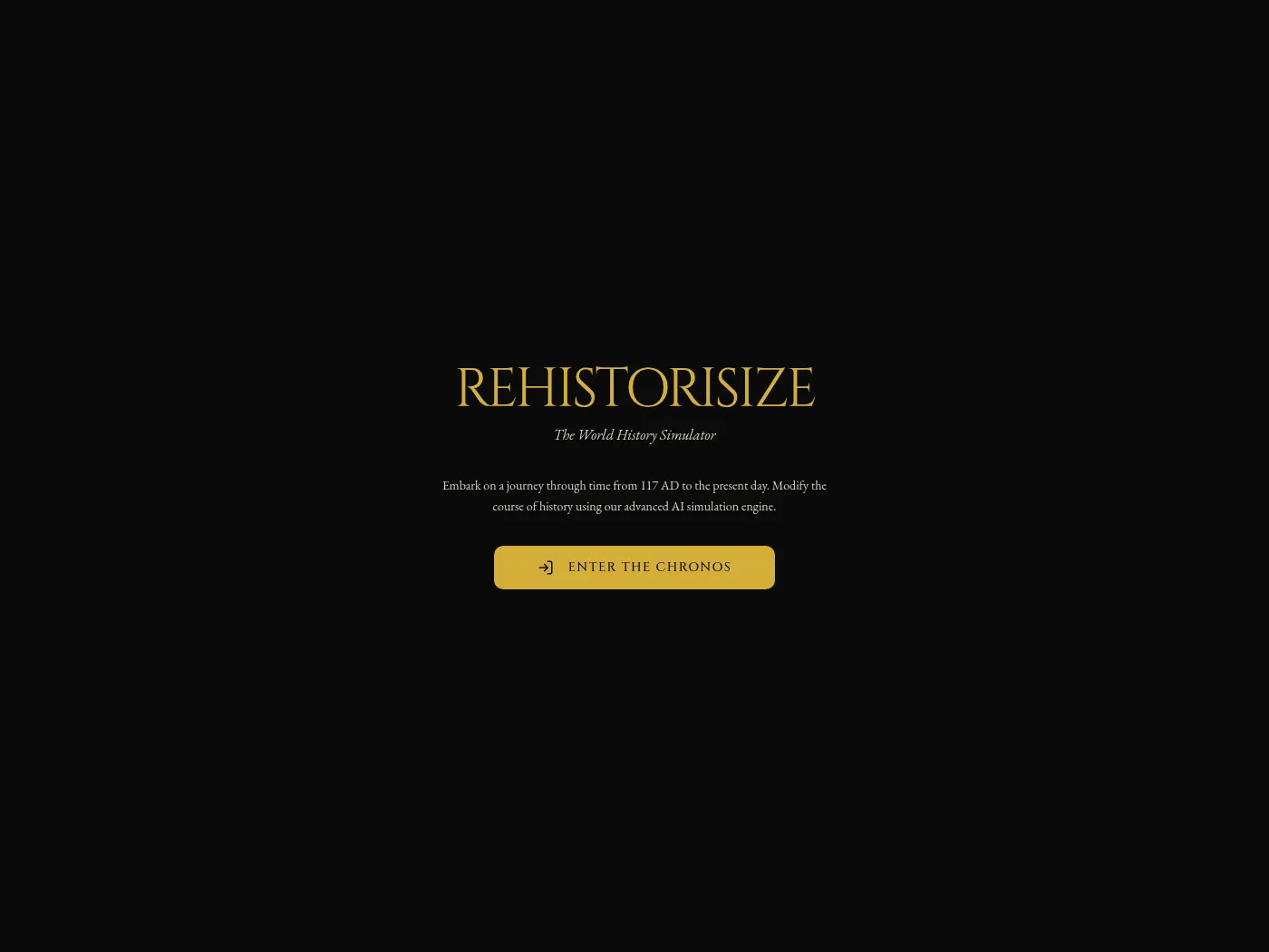 Rehistorisize World Simulator