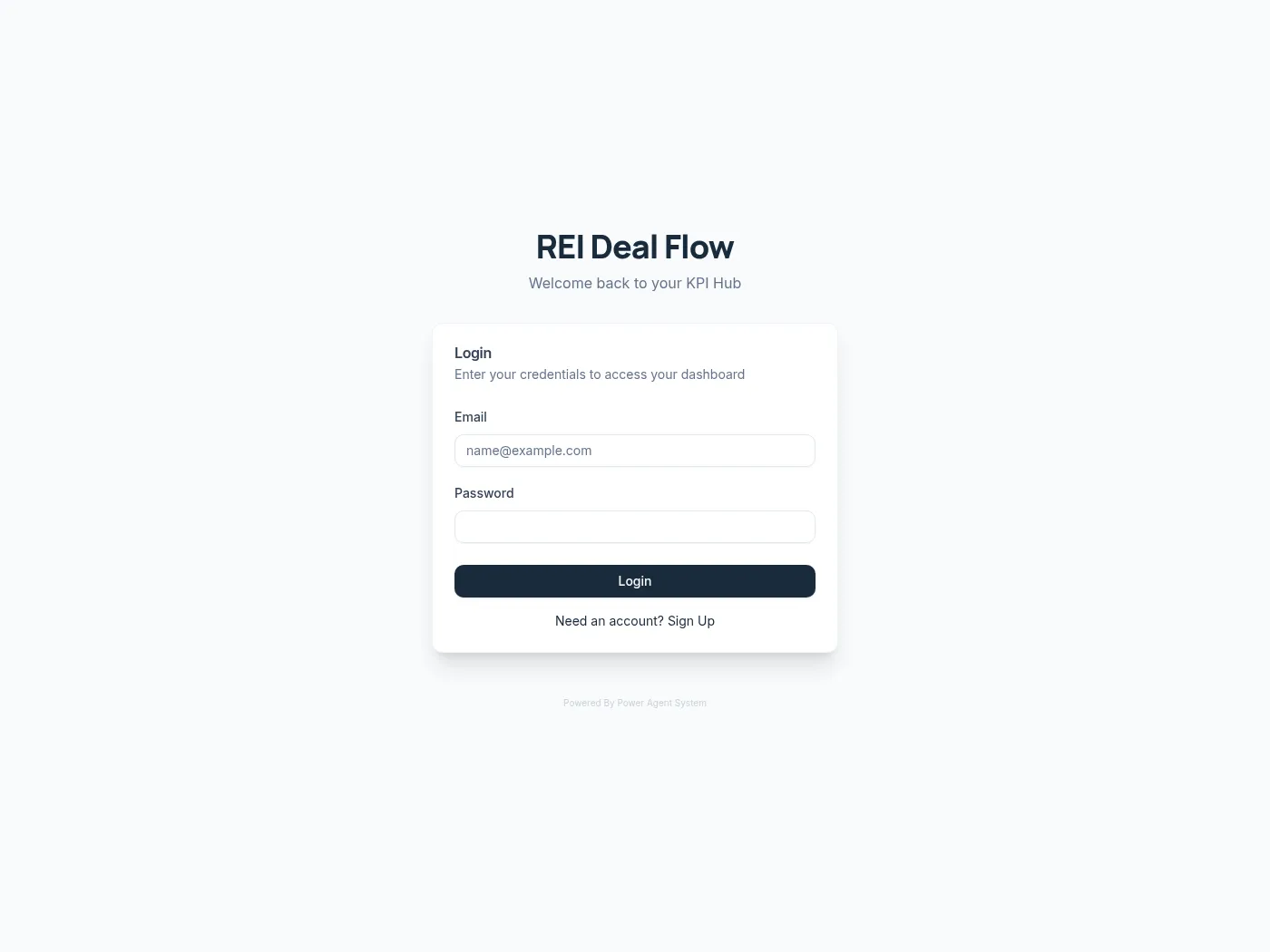 REI Deal Flow KPI Hub
