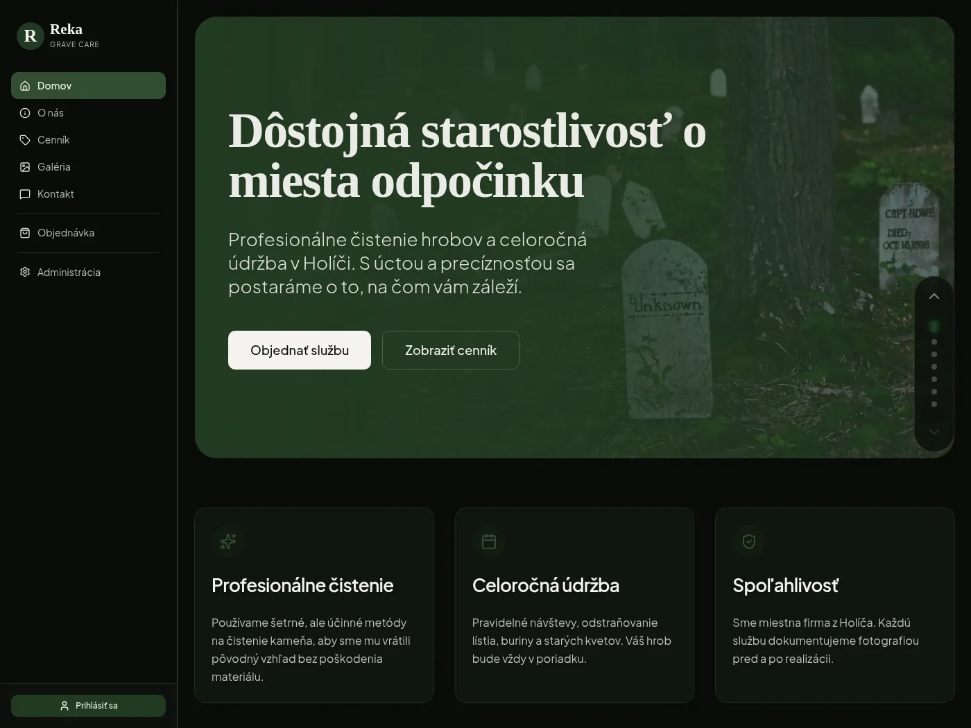 Reka Grave Care Portal