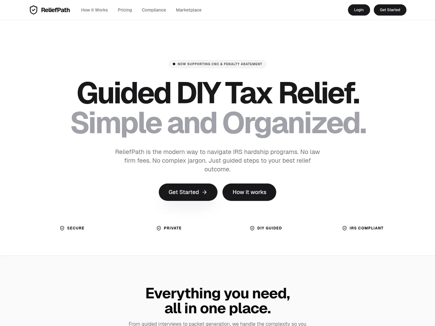 ReliefPath Guided Tax Aid