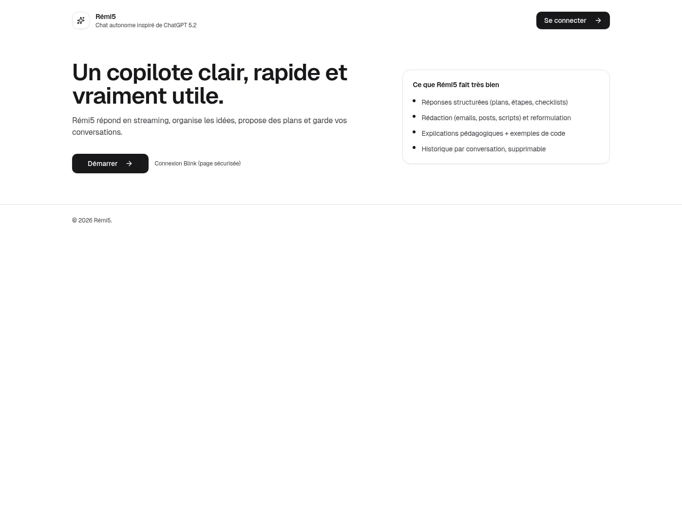 Rémi5 AI Chatbot