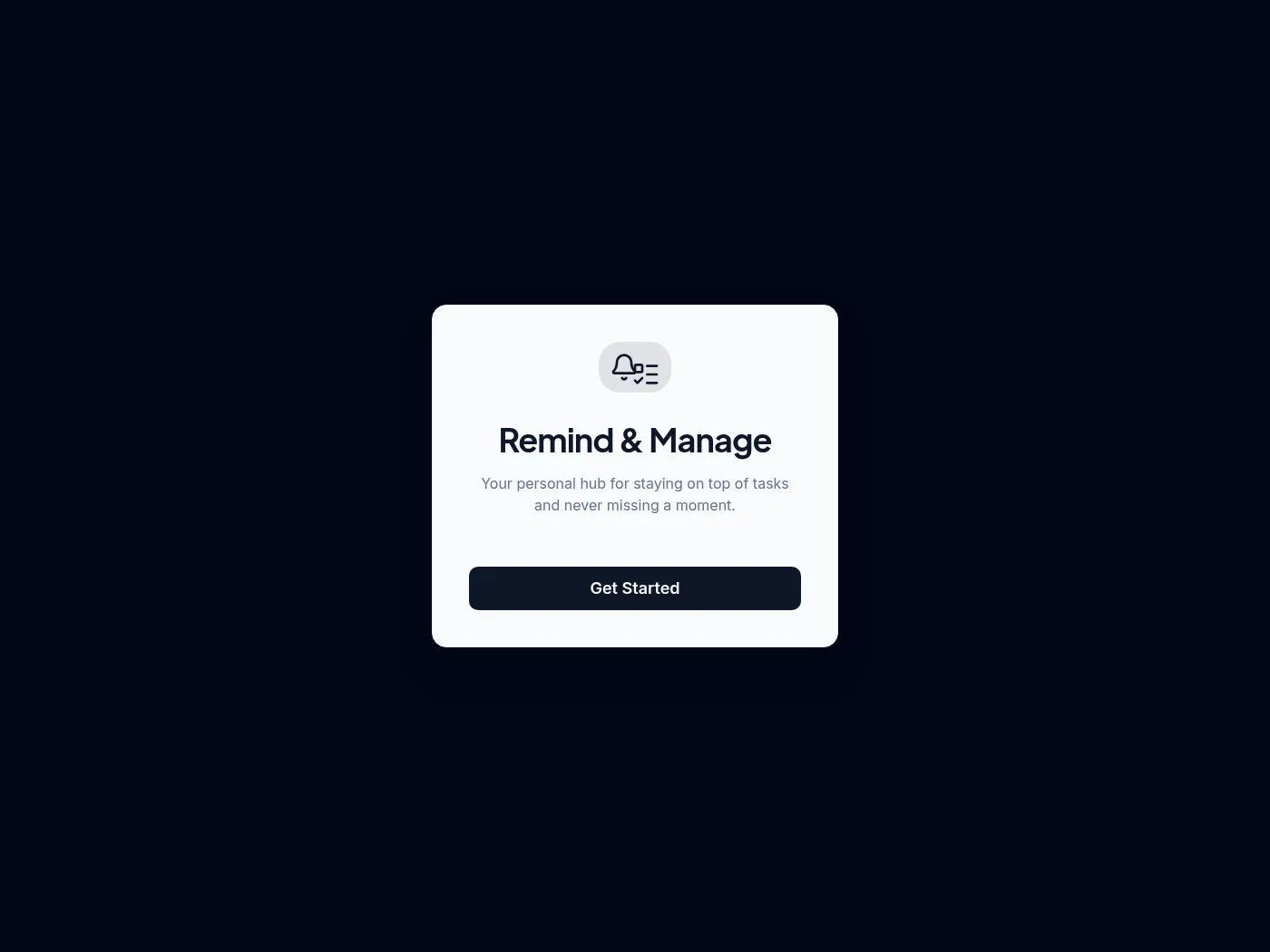 Remind & Manage Dashboard