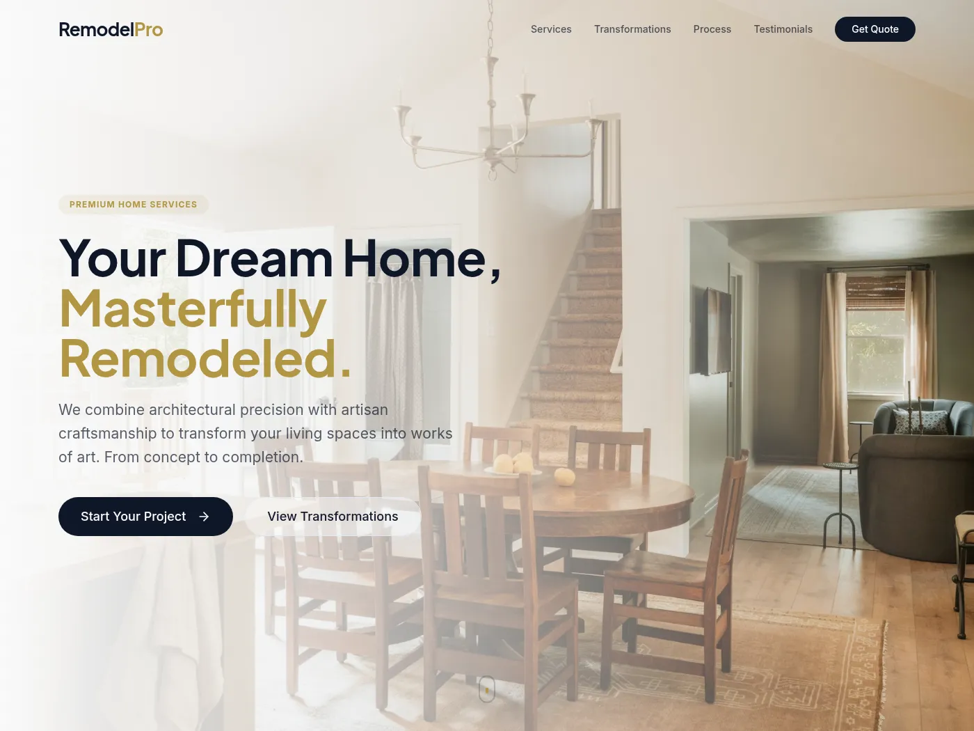 RemodelPro Landing Page