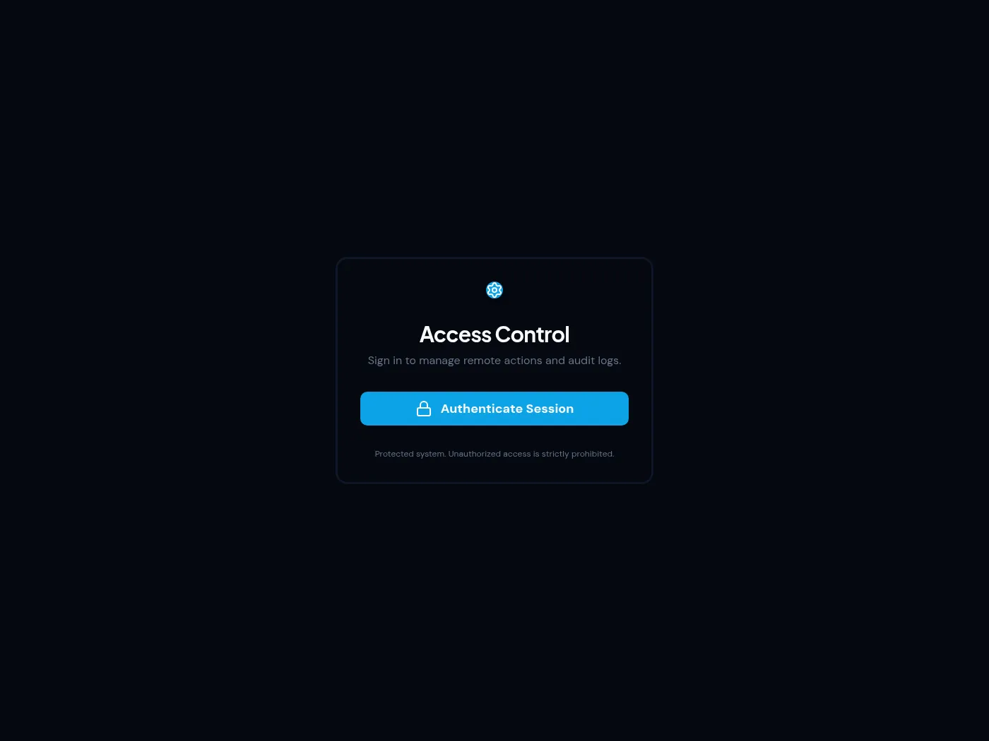 Remote Action Control Panel