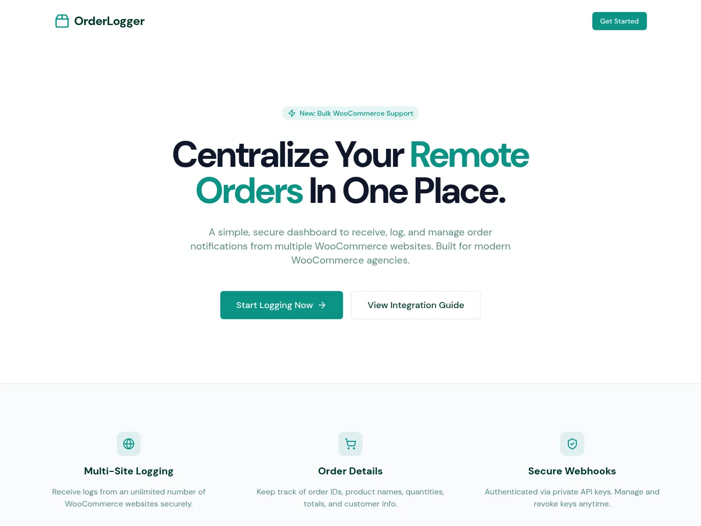 Remote Order Logger