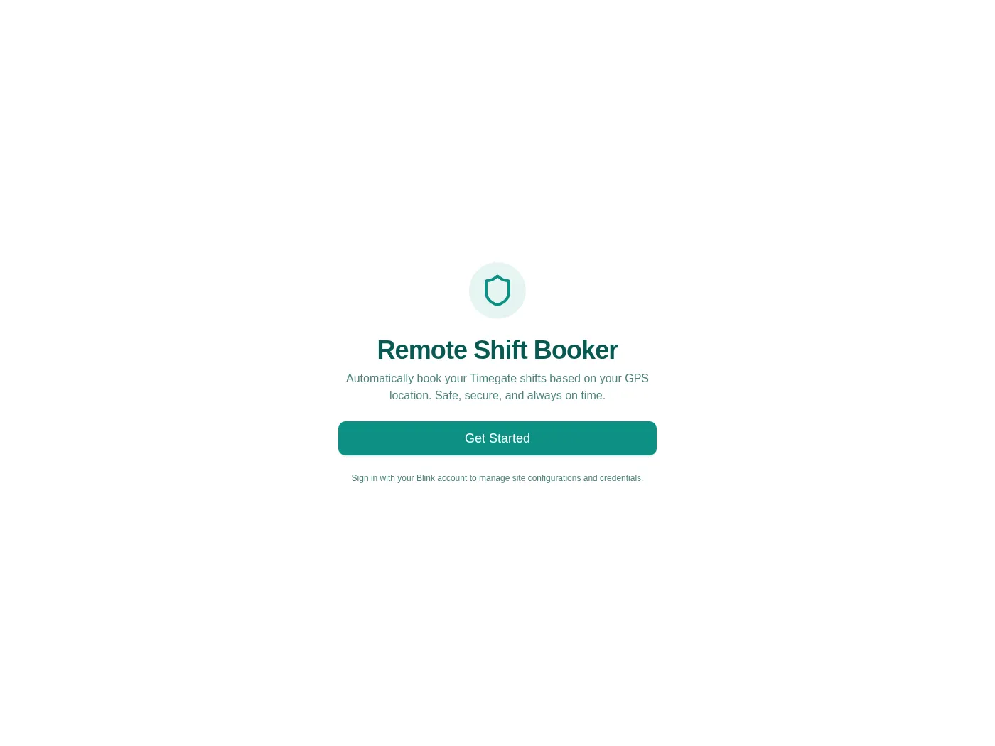 Remote Shift Booker
