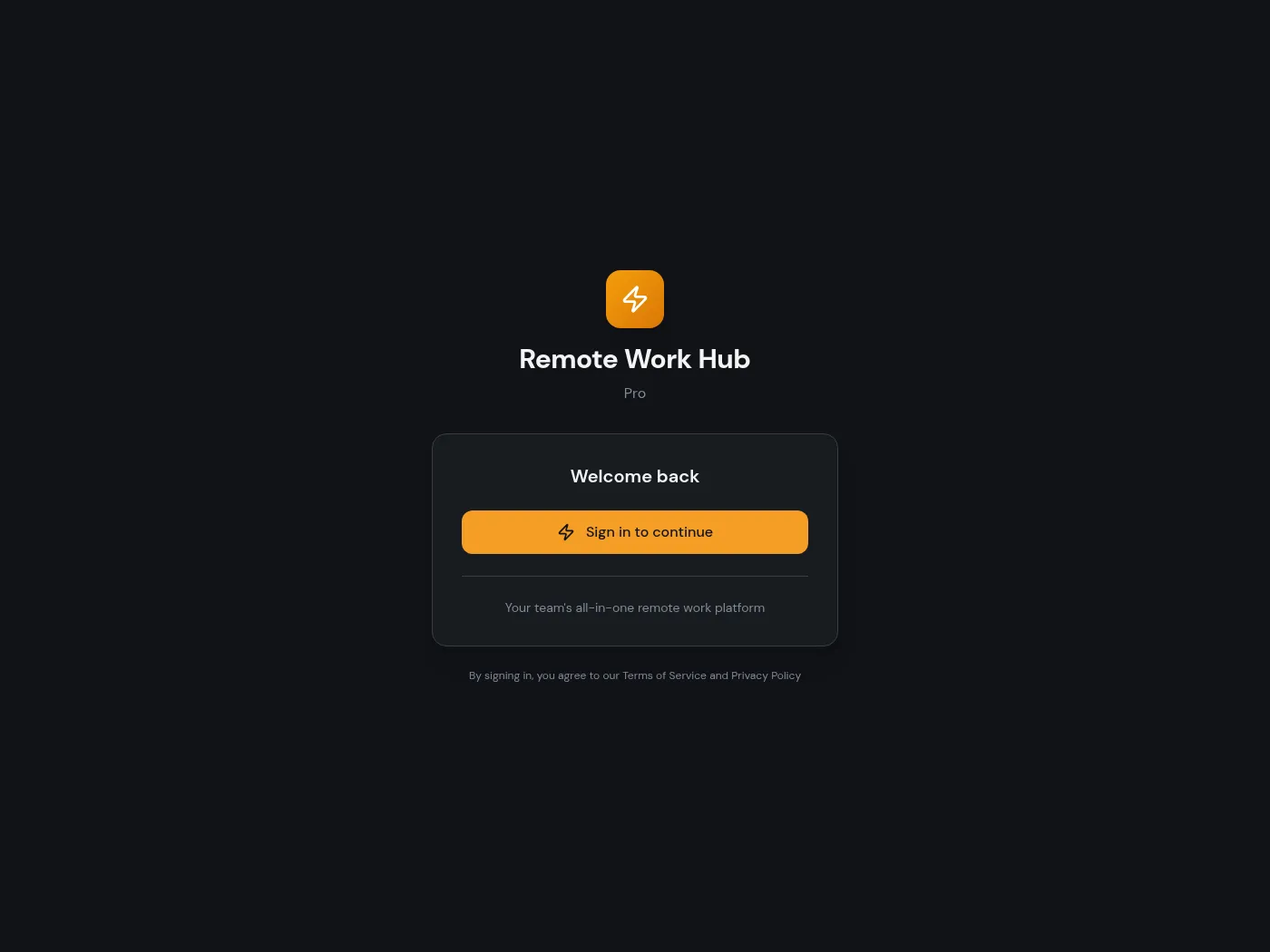 Remote Work Hub Pro