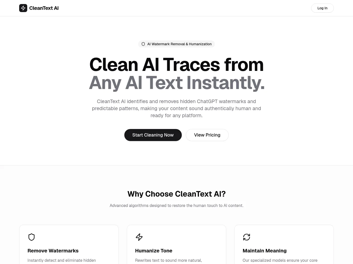 CleanText AI