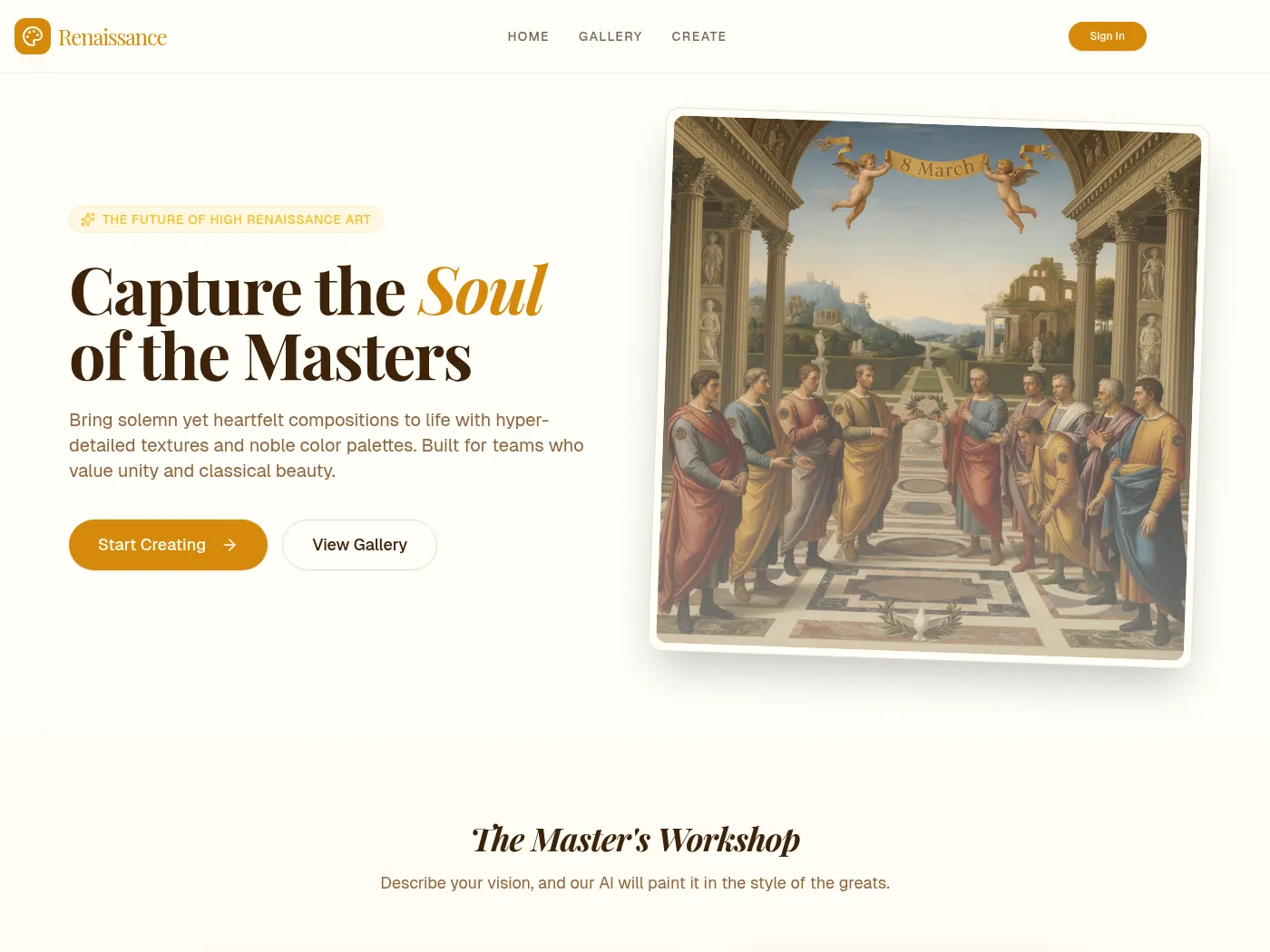 Renaissance March Canvas