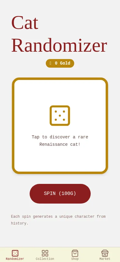 Renaissance Cat Randomizer