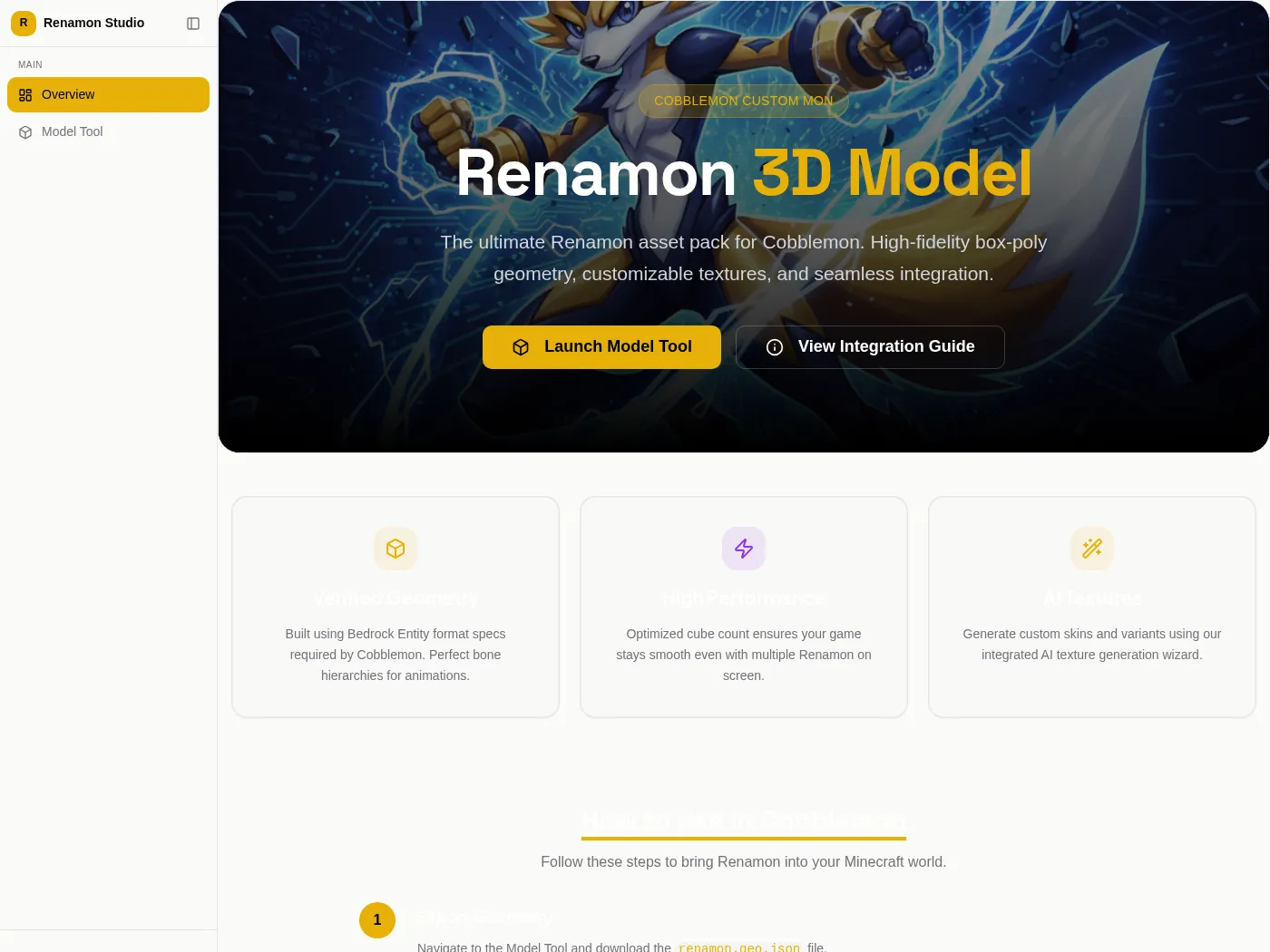Renamon 3D Model