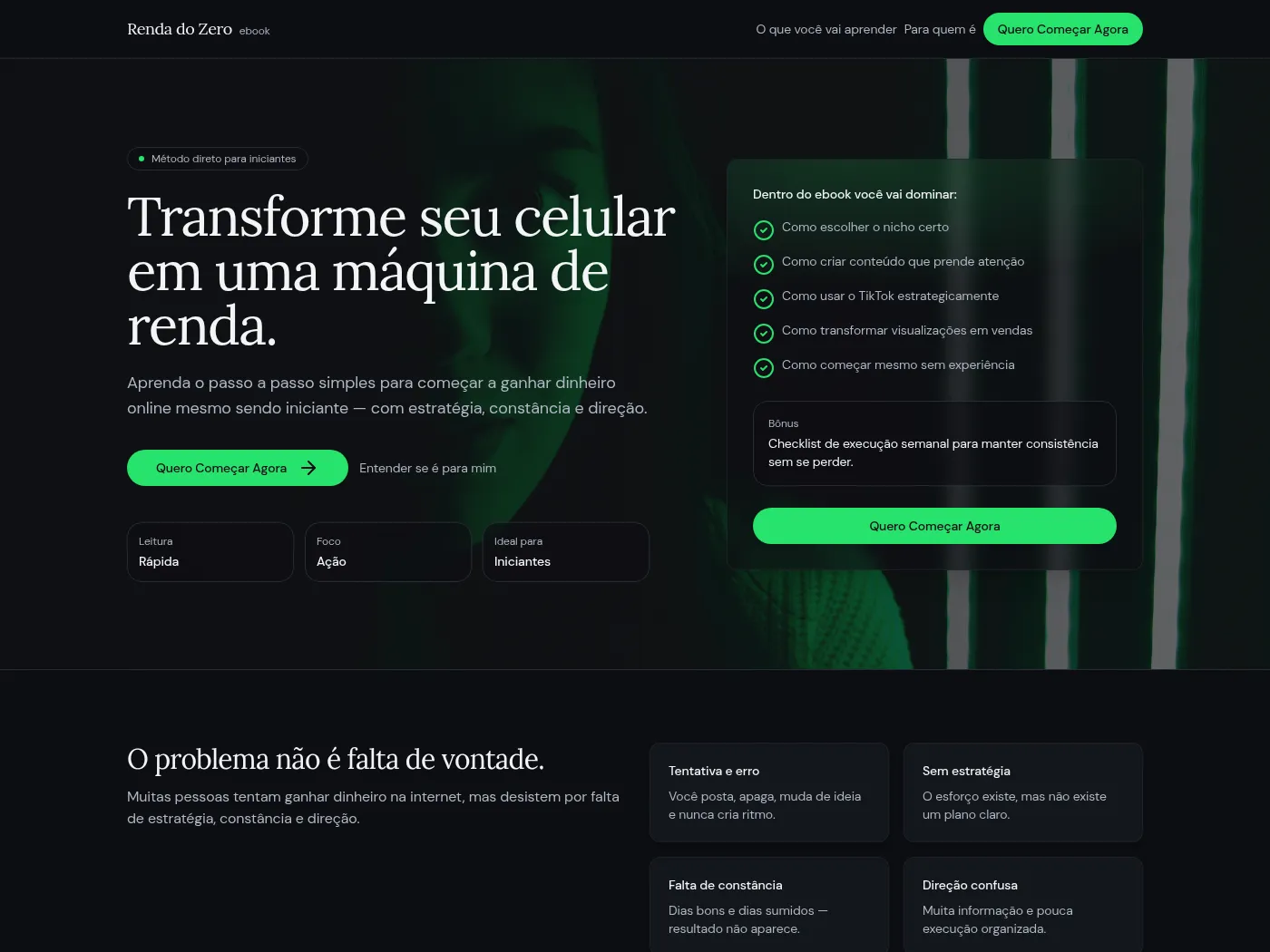 Renda do Zero Landing