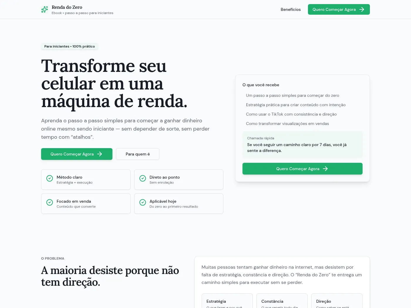 RendaZero Landing Page