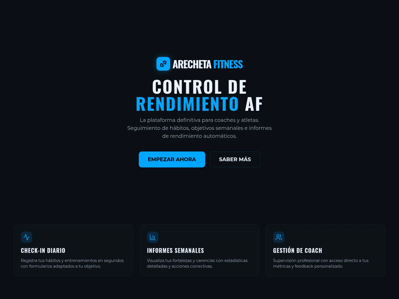 Control de Rendimiento AF