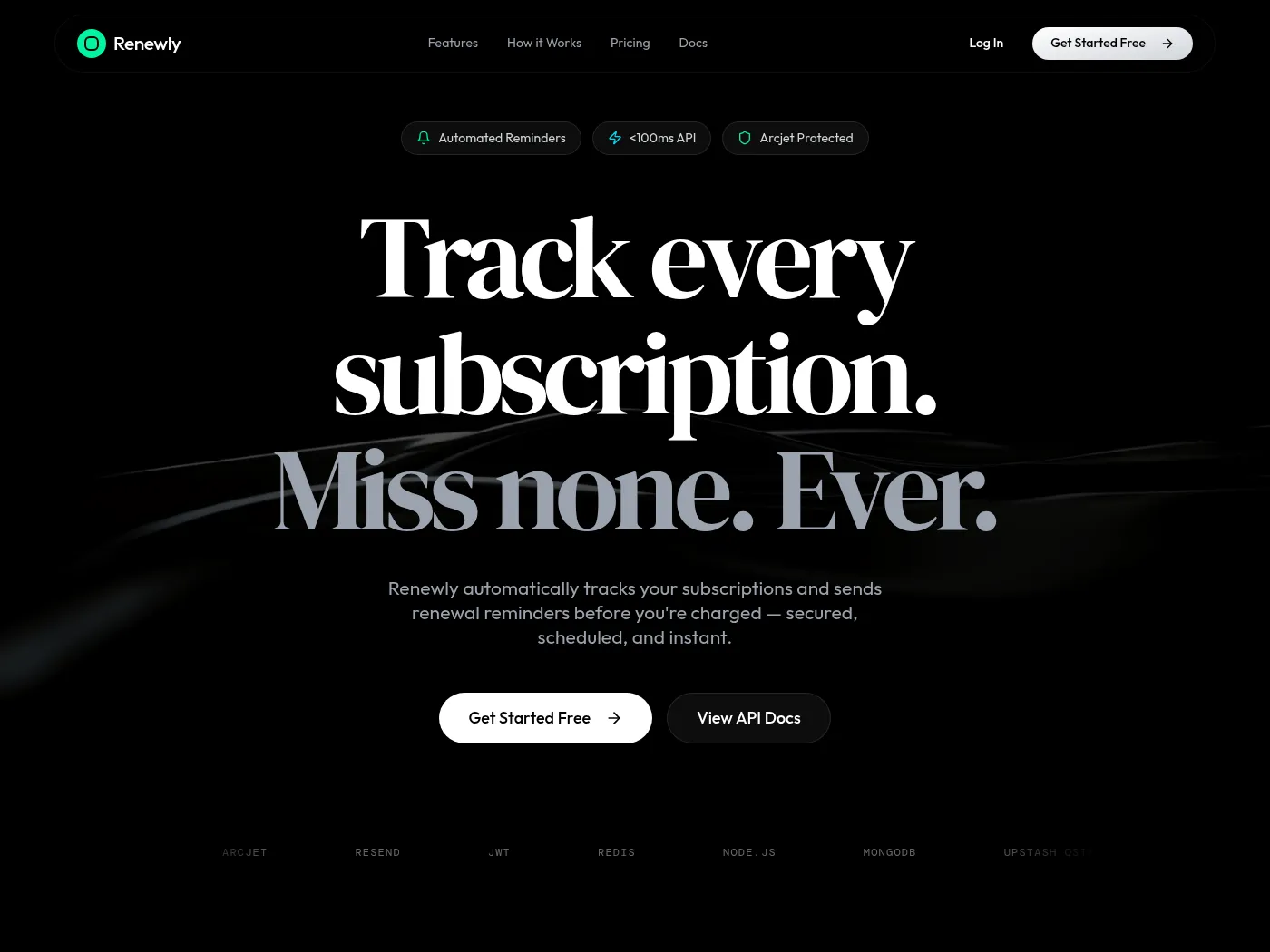 Renewly Landing Page