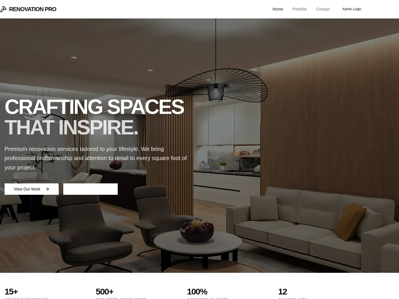 RenovationPro Portfolio Site