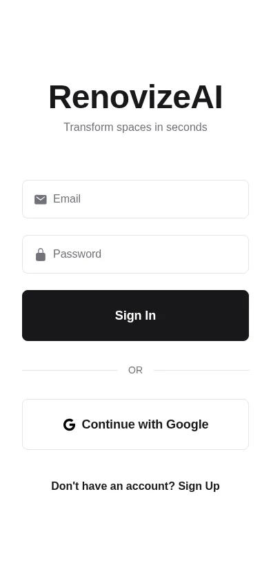 RenovizeAI Mobile SaaS