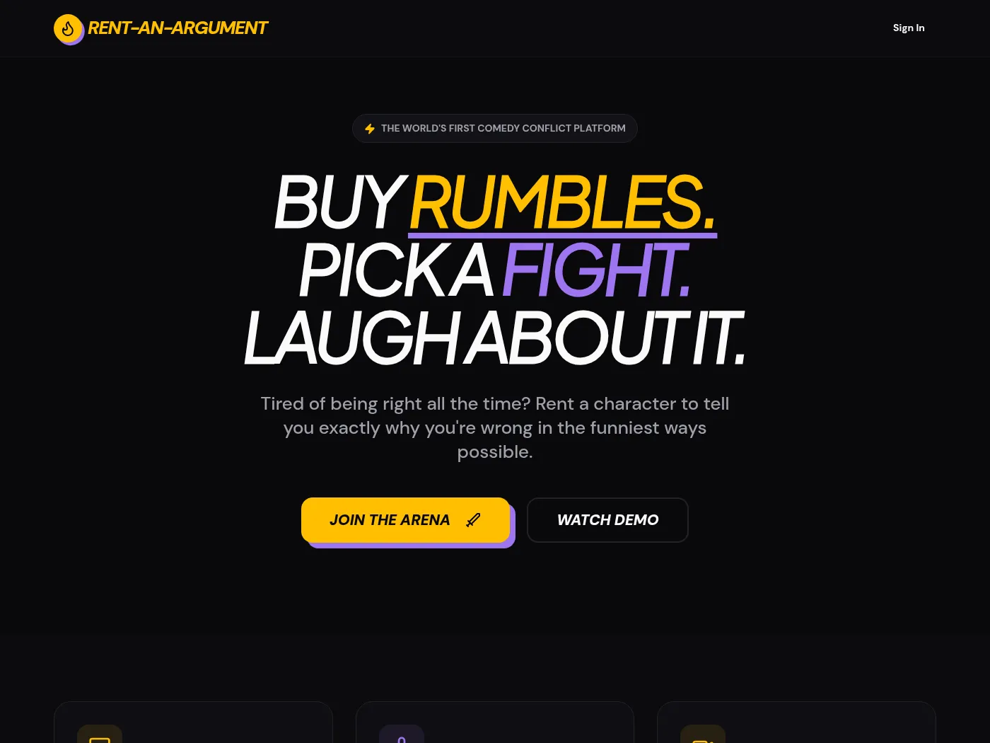 Rent an Argument