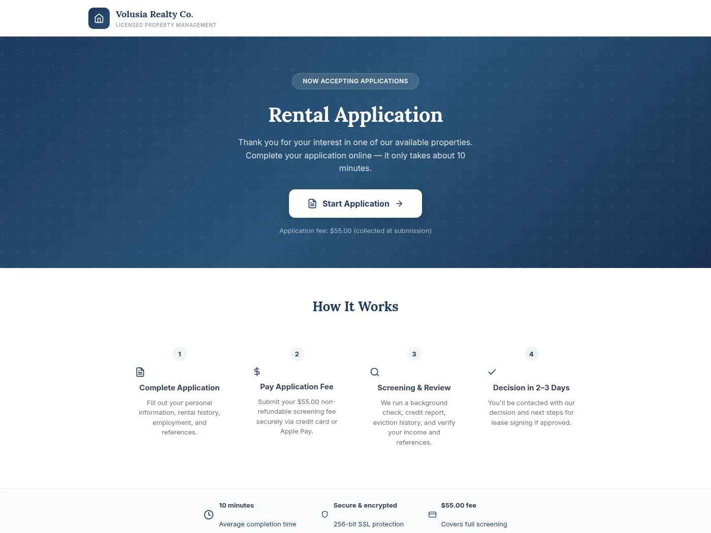 Online Rental App Portal