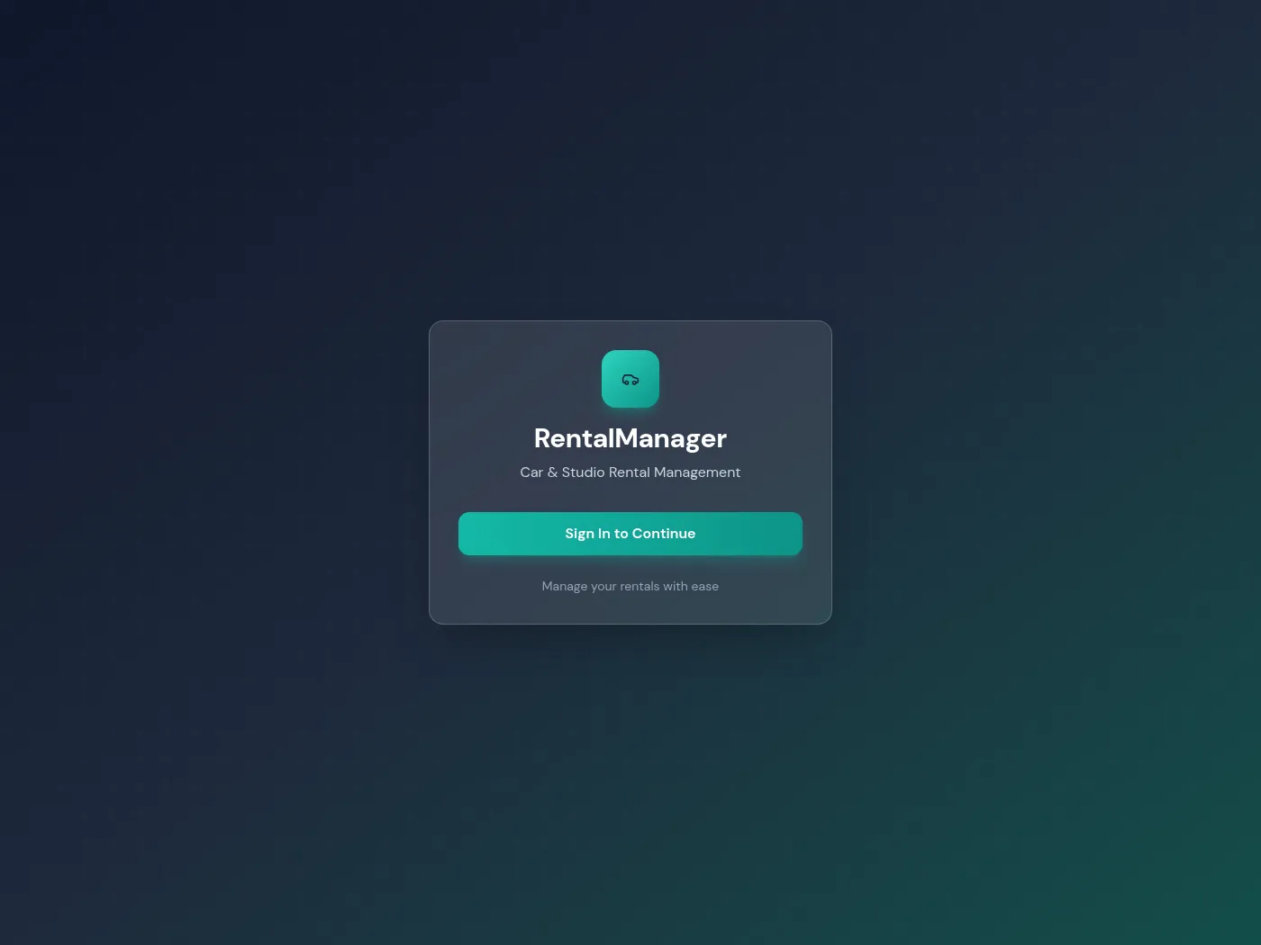 Car & Studio Rental Manager