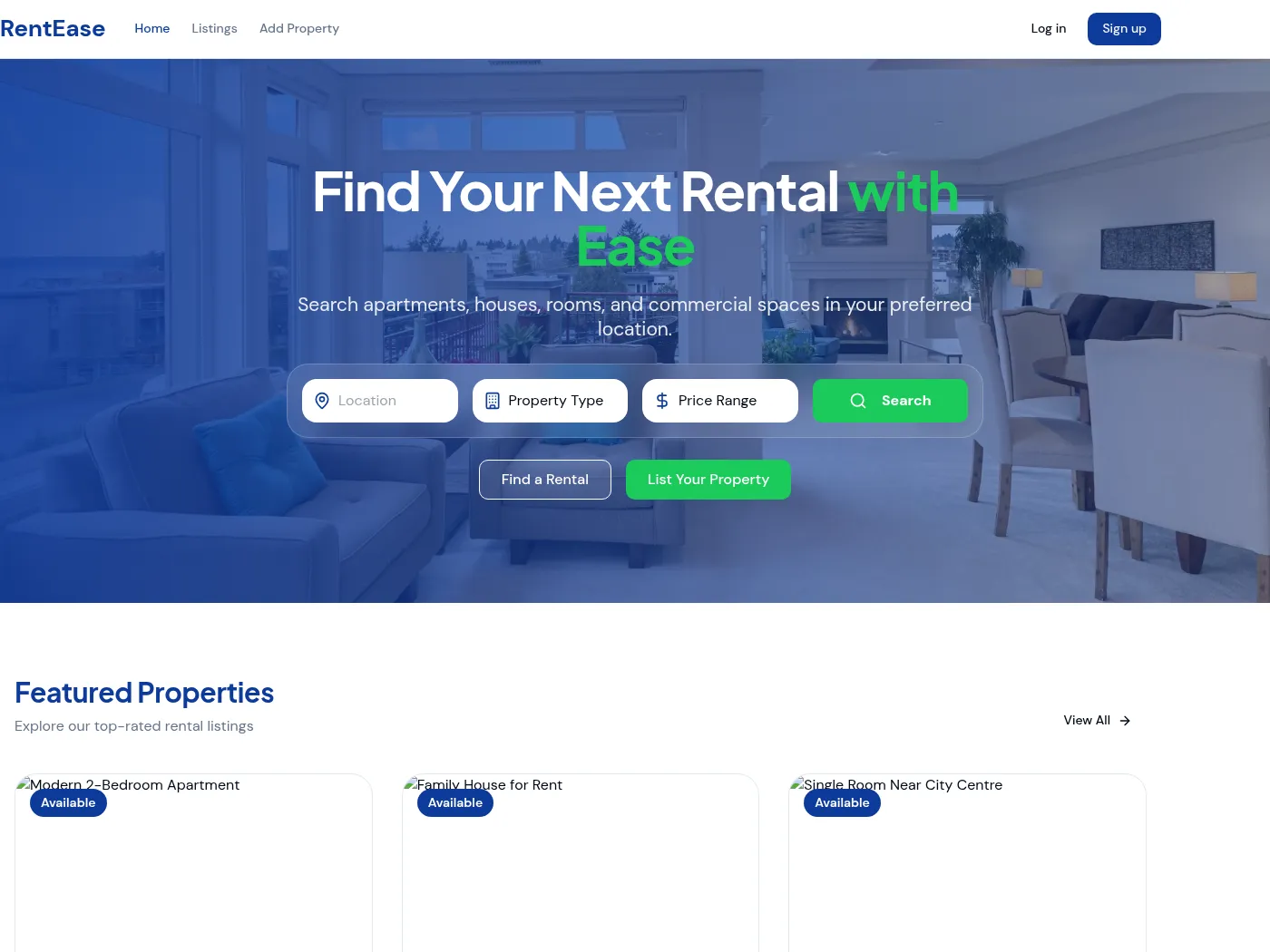 RentEase Rental Marketplace