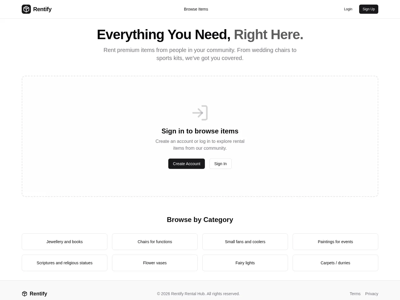 Rentify Rental Hub
