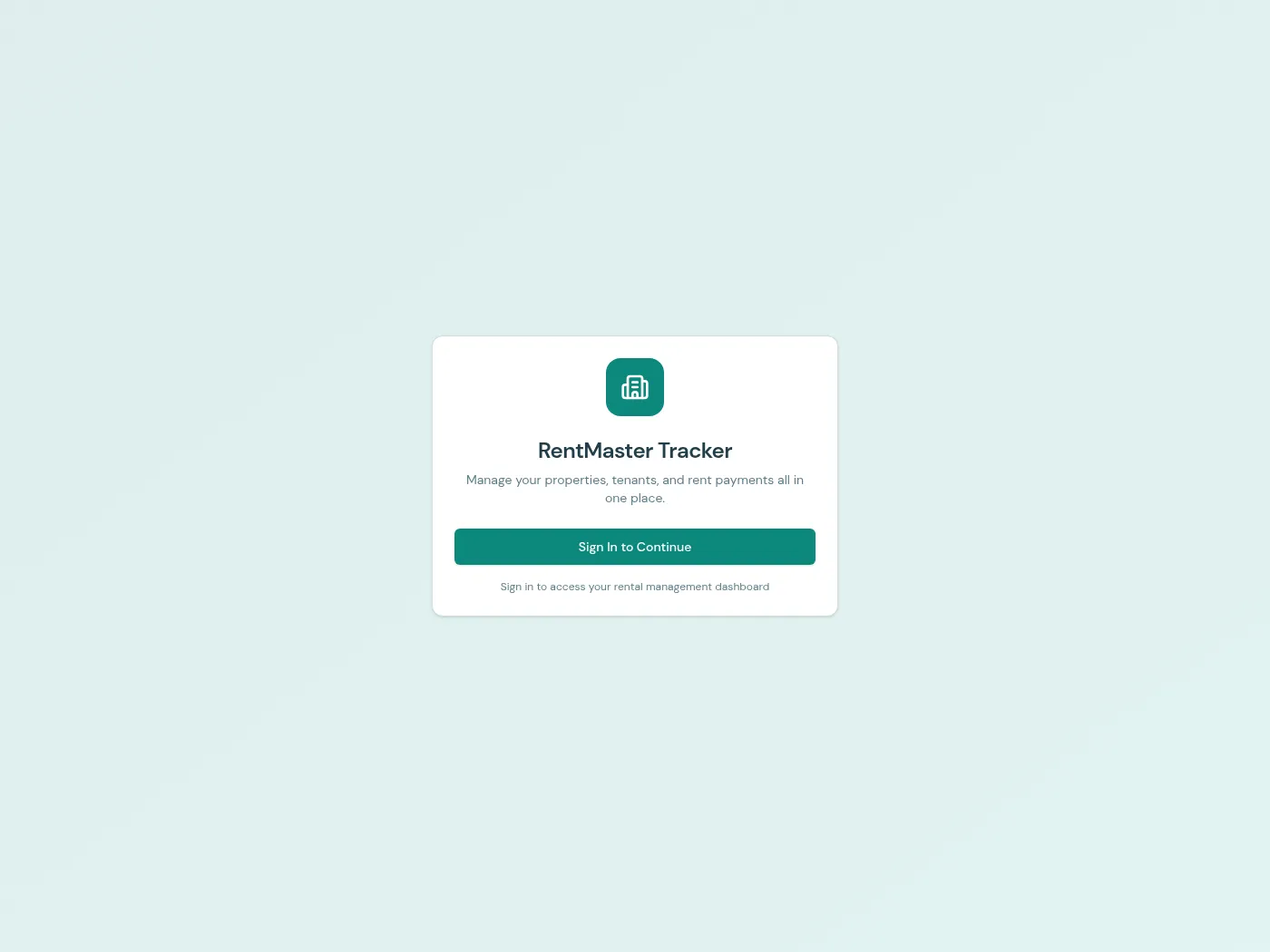 RentMaster Tracker