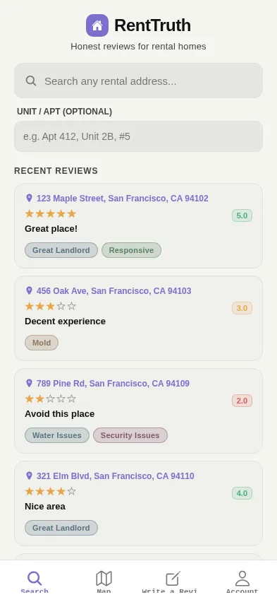 RentTruth Reviews App