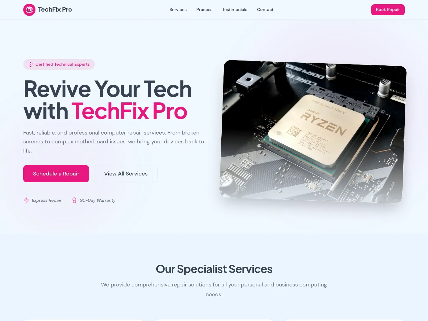 Repair Shop Website