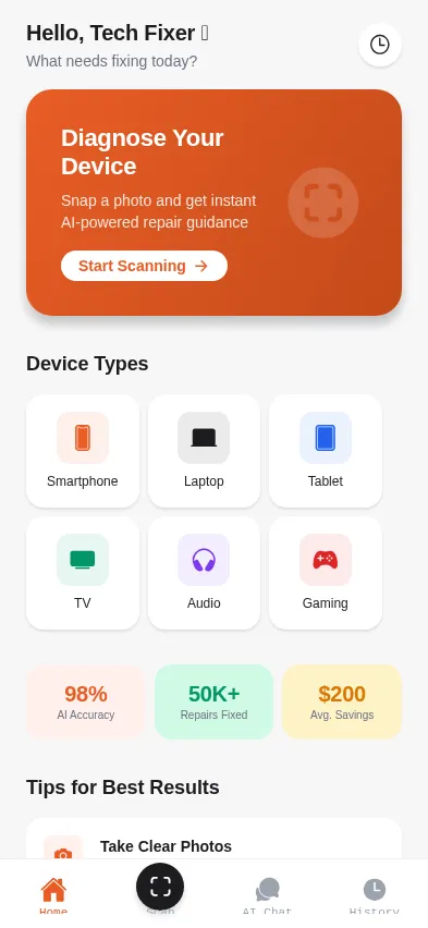 RepairAI Mobile Assistant