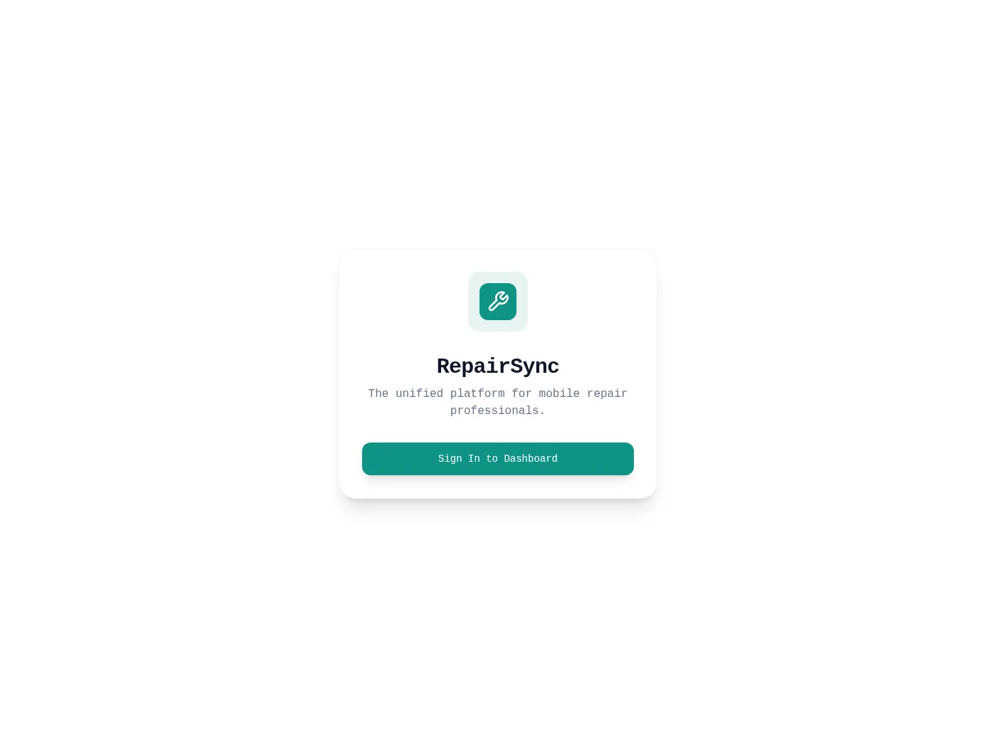 RepairSync Dashboard