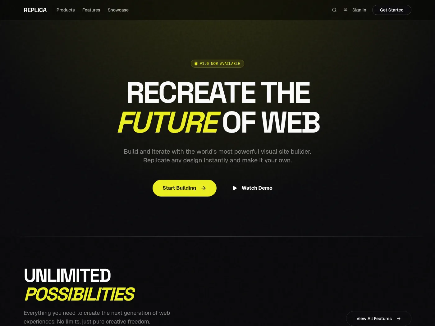 Replica Web Builder