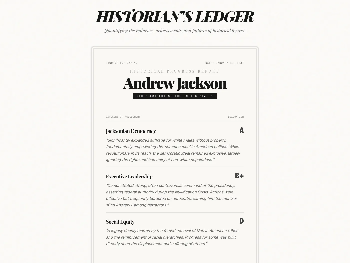 Jackson Report Card Generator