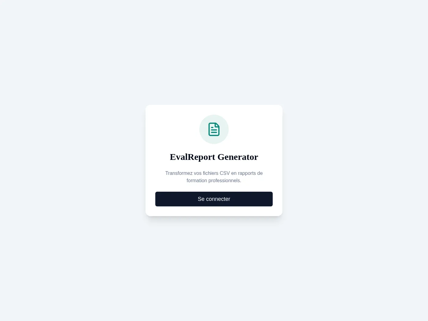 EvalReport Generator
