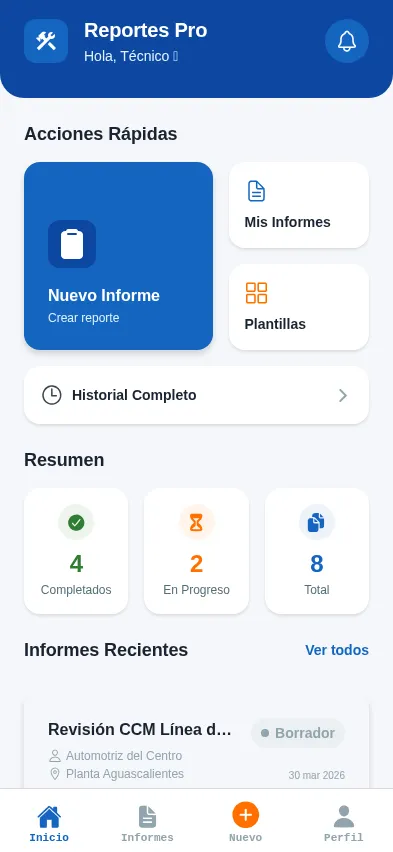 Reportes Pro App