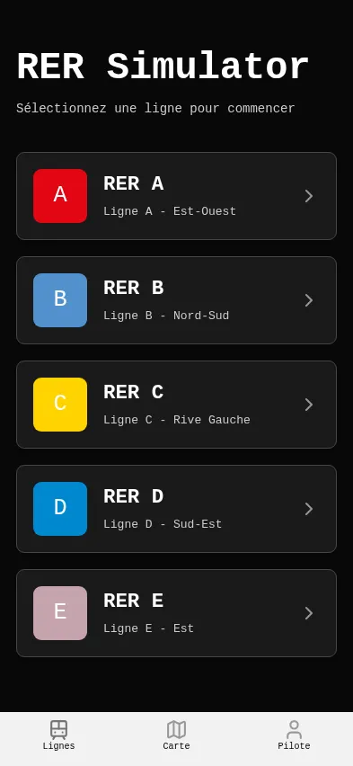 RER Simulator Mobile