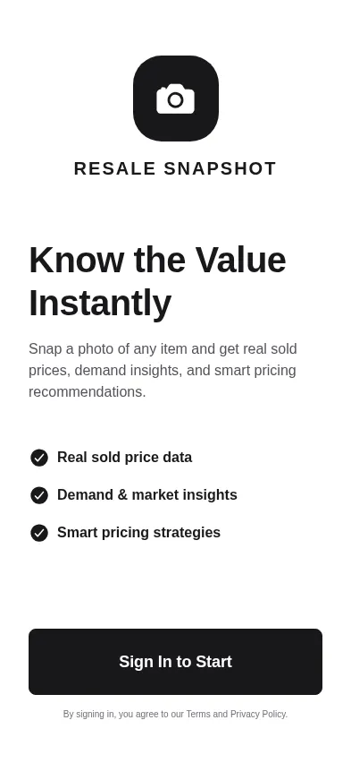 Resale Price Snapshot
