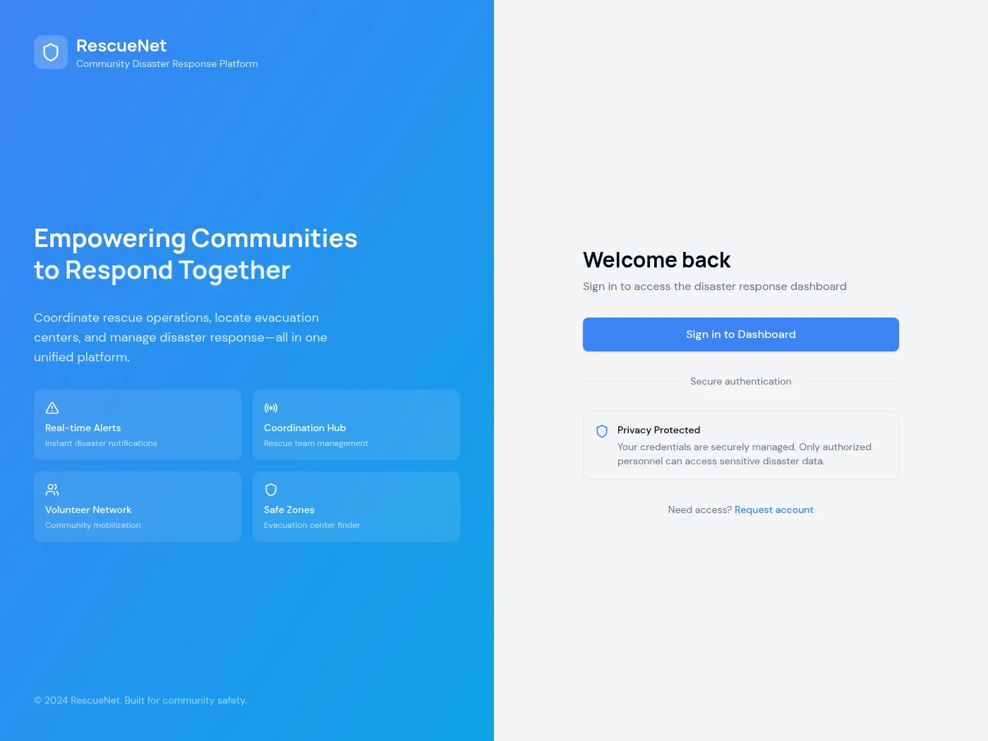 RescueNet Dashboard