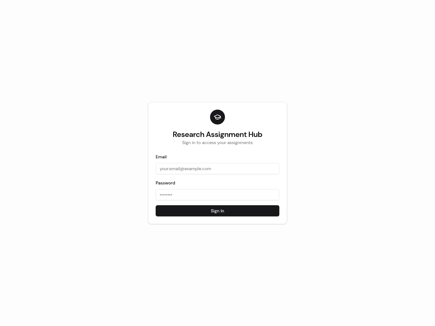 Research Assignment Hub