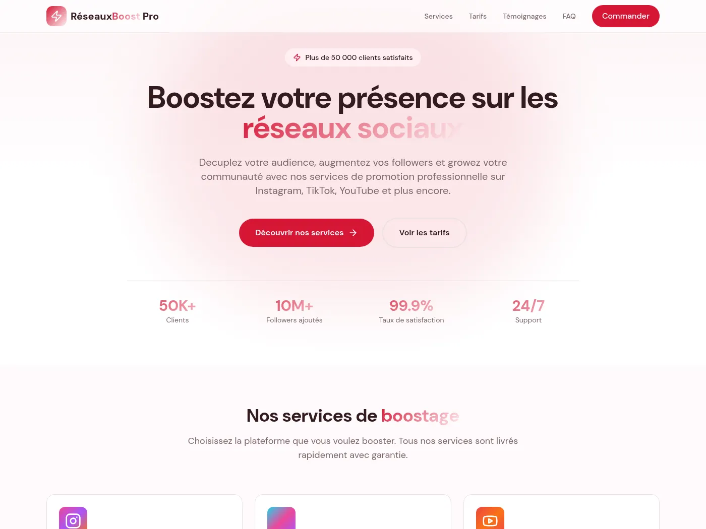 Réseaux Boost Pro