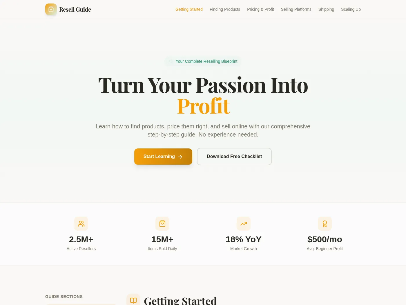 Resell Guide Hub