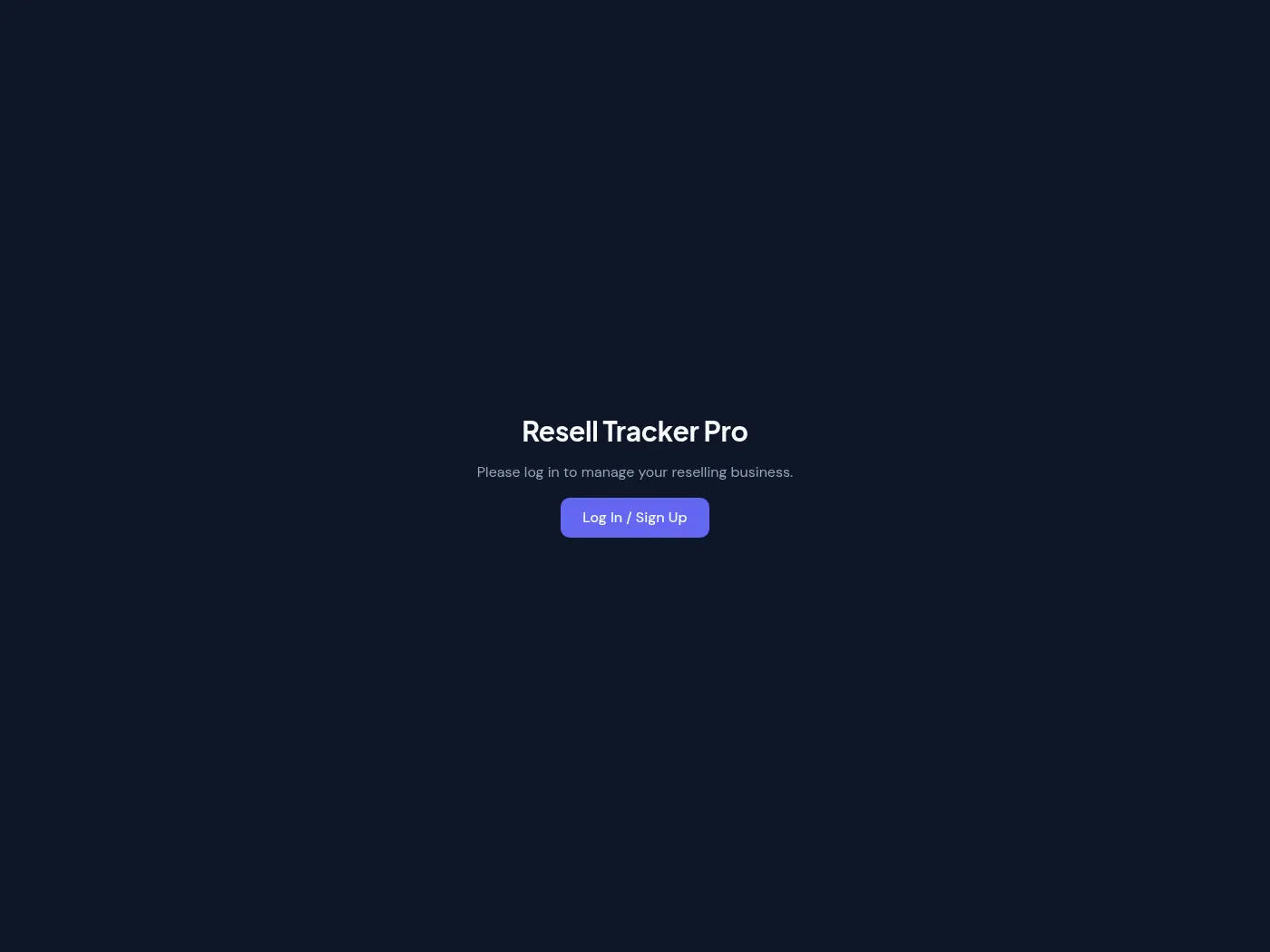 Resell Tracker Pro