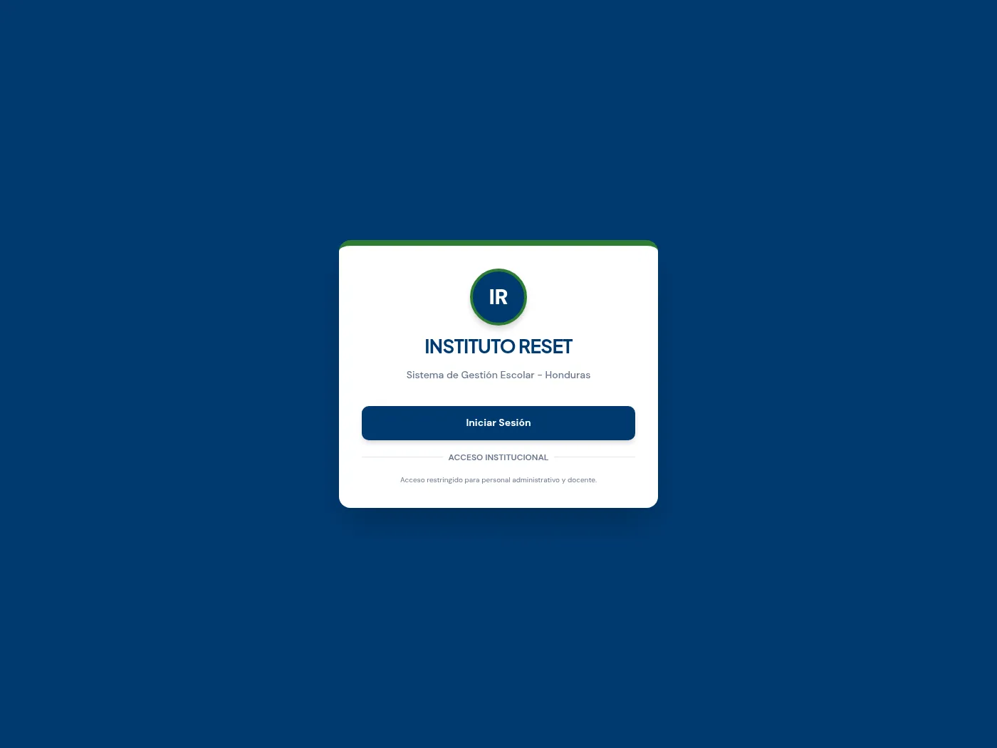 Reset School Manager